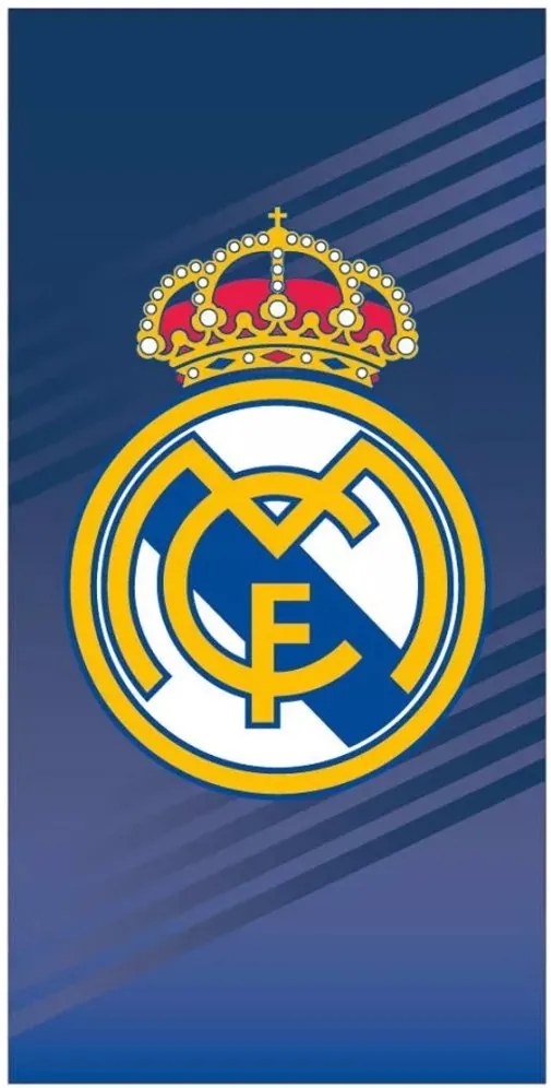 Fotbalová osuška FC Real Madrid - motiv El Escudo - 100% polyester (mikrovlákno) - 70 x 140 cm