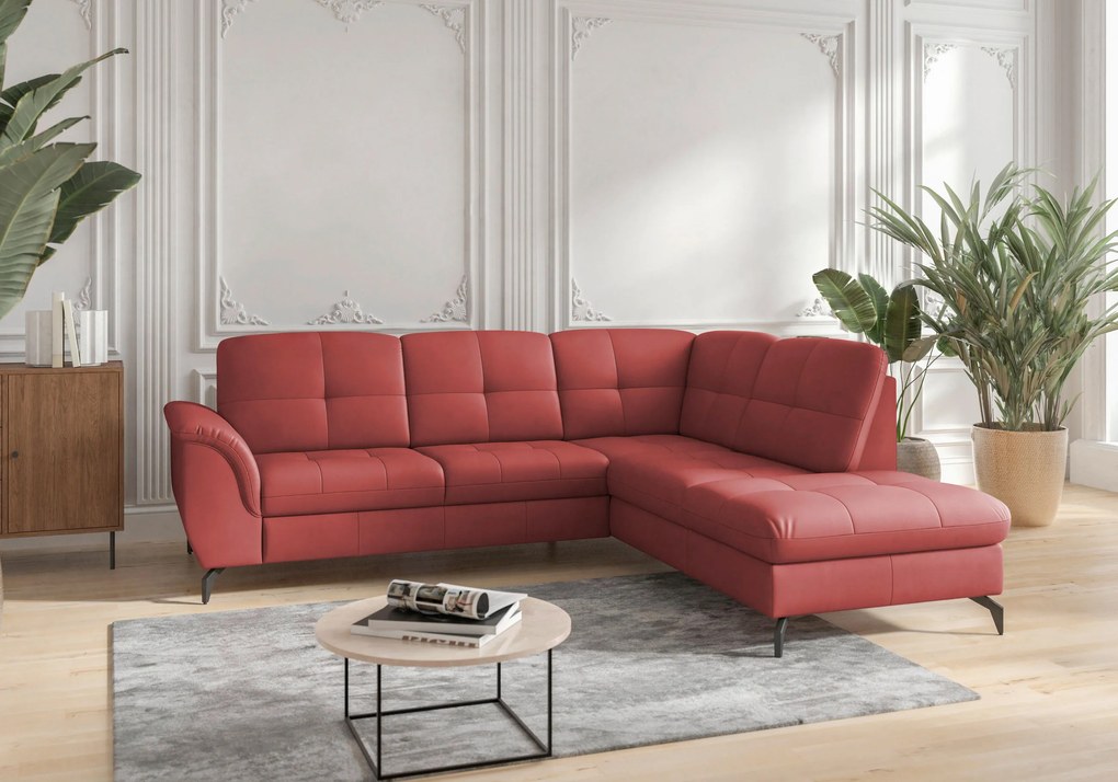 XXXLutz ROHOVÁ SEDAČKA, textil, kůže, červená Sit & More - Sedací soupravy - 00014401632L