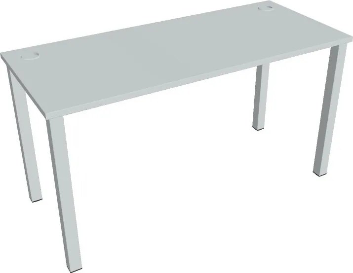 Kancelářský pracovní stůl Hobis UE 1400, deskaakát, bílá RAL 9016