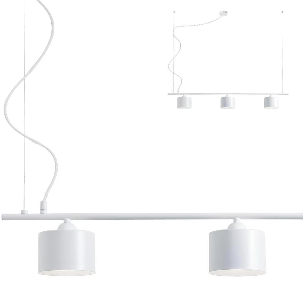 Redo Group 01-1550 Miler, bílé závěsné svítidlo v severském stylu, 3x42W E27, délka 110cm