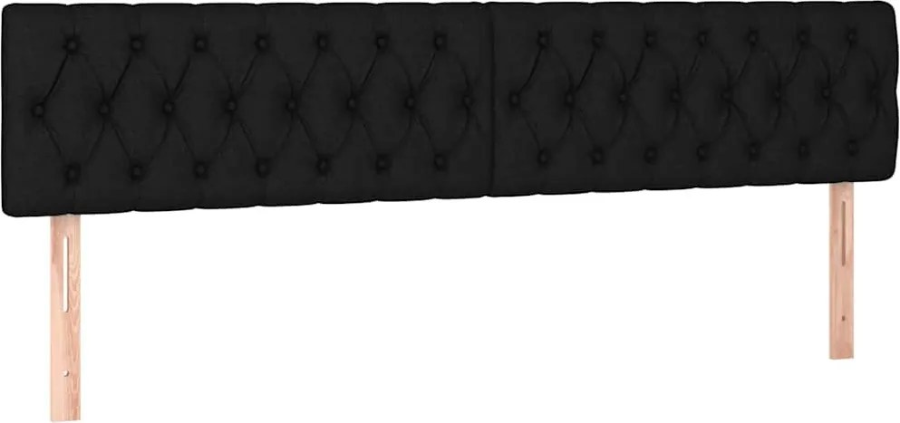 Box spring postel s matrací a LED černá 180x200 cm textil 3133415