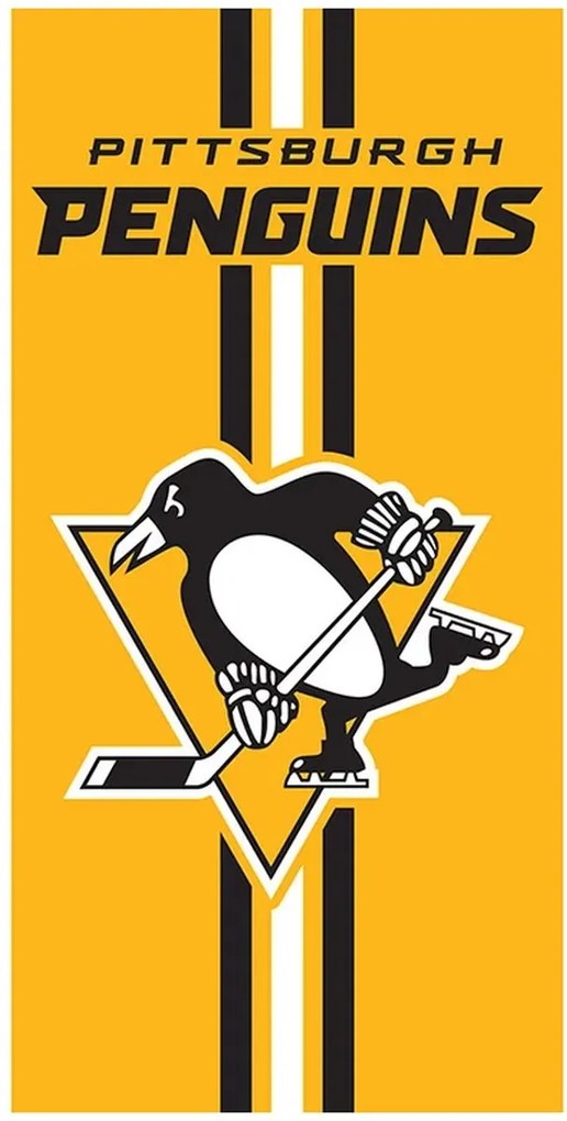 Hokejová bavlněná osuška NHL Pittsburgh Penguins - motiv Prestige - 100% bavlna - 70 x 140 cm