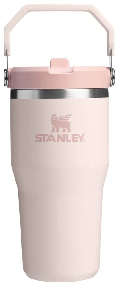 Světle růžová termoska z nerezové oceli 600 ml IceFlow™ Flip Straw 2.0 Tumbler Rose Quartz – Stanley