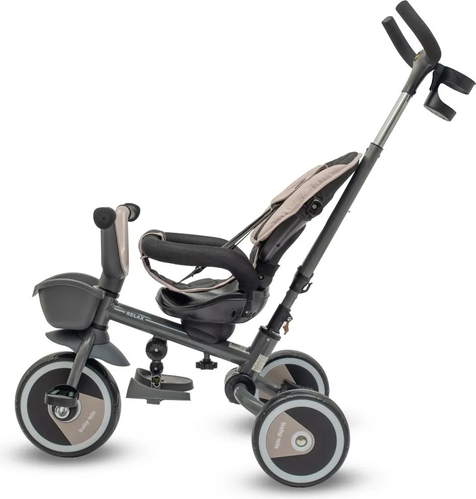 Dětská tříkolka Baby Mix 5v1 RELAX 365° béžová