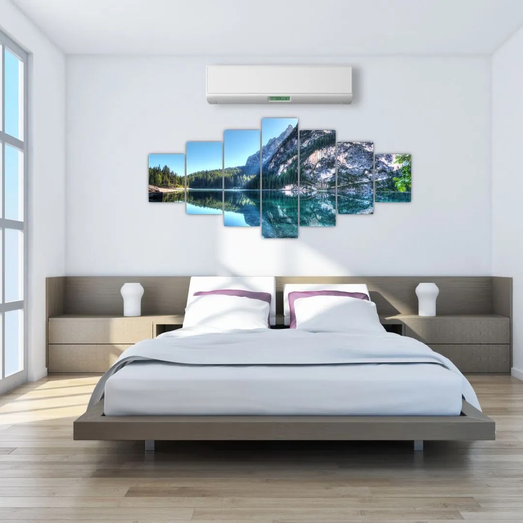 Obraz vysokohorského jezera (210x100 cm)