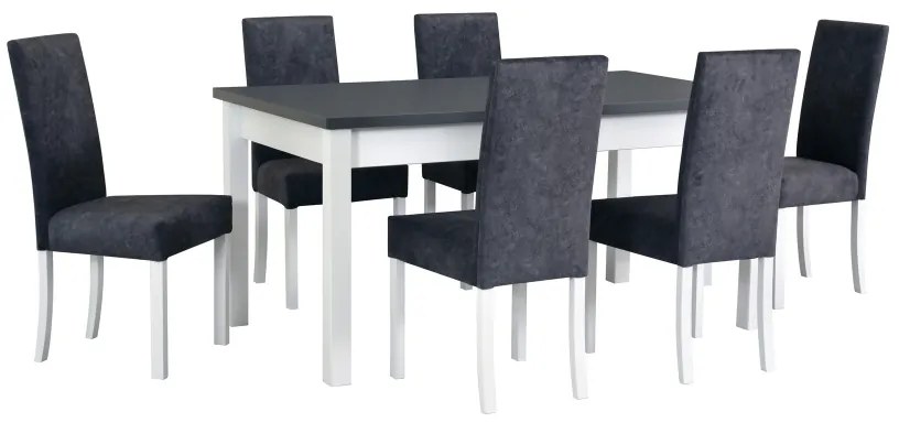 Jídelní stůl MODENA 1 deska stolu bílá, nohy stolu bílá