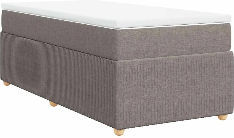 Box spring postel s matrací taupe 100 x 200 cm textil 3285550