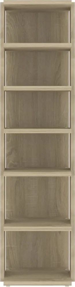 vidaXL Botník 27,5x27x102 cm kompozitní dřevo [808487] Barva: Černý dub
