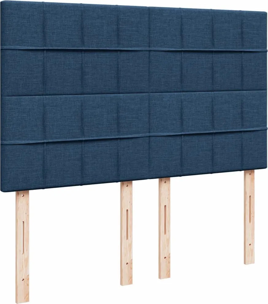 Box spring postel s matrací modrá 140x200 cm textil 3292817