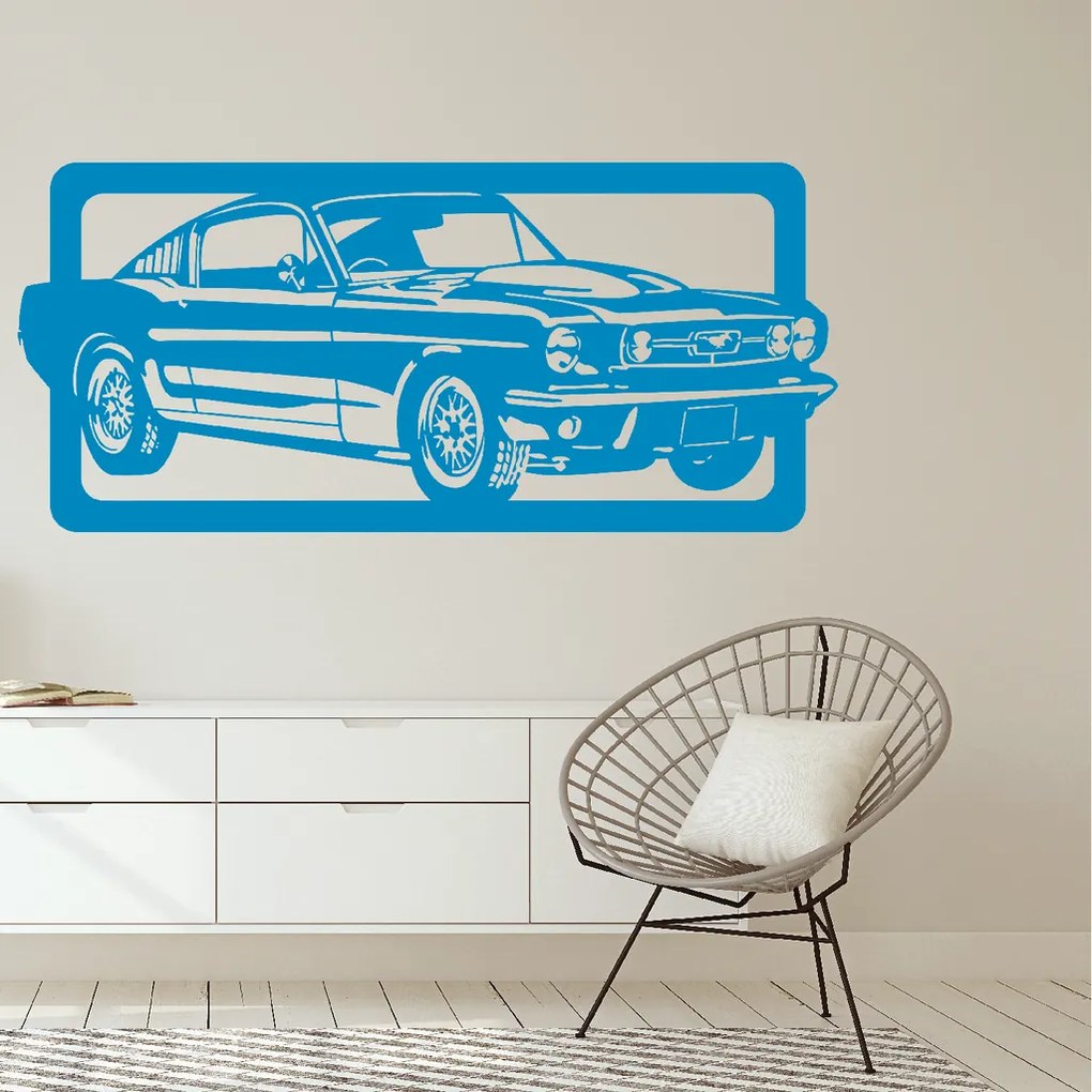 Živá Zeď Samolepka na zeď Ford Mustang Barva: černá