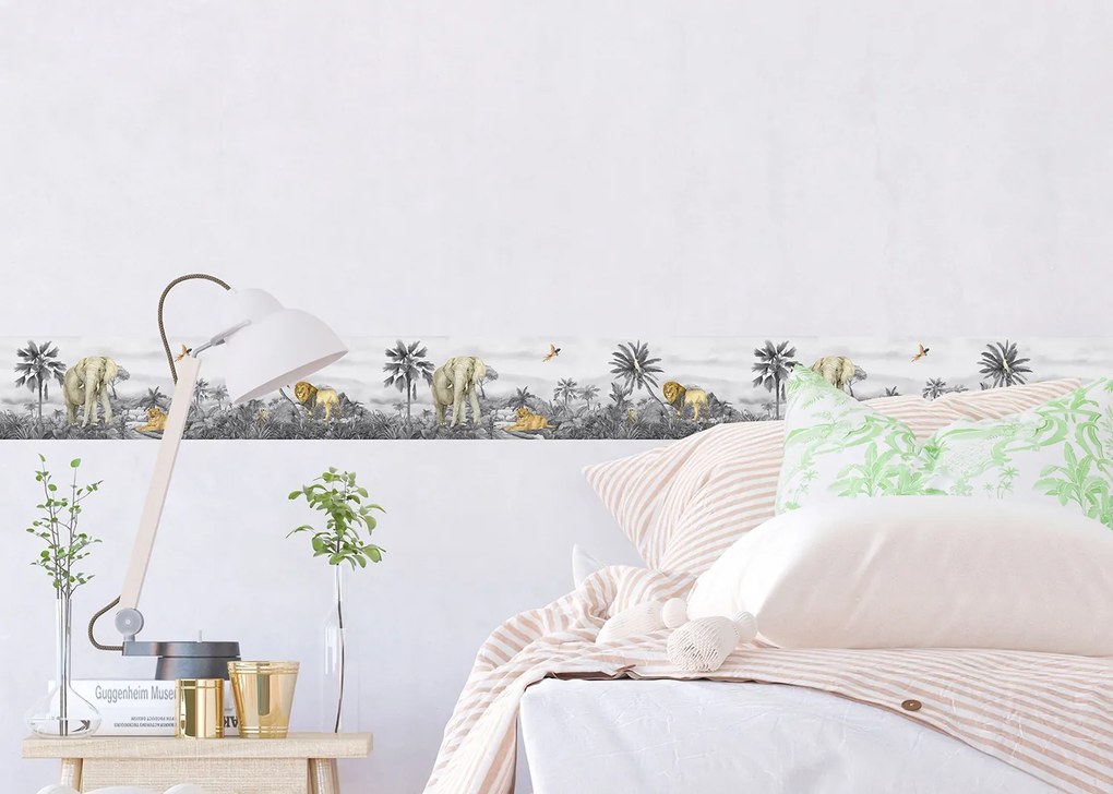 Dětská samolepící bordura na zeď Jungle | 5 m x 13.8 cm | DWBD8179