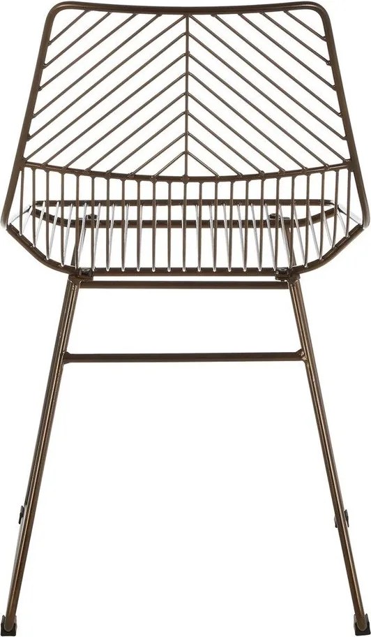 Kovová jídelní židle v bronzové barvě District – Premier Housewares