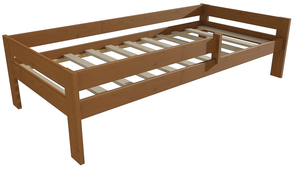 Vomaks Dětská postel DP 018 se zábranou Rozměr: 70 x 160 cm, Barva: surové dřevo