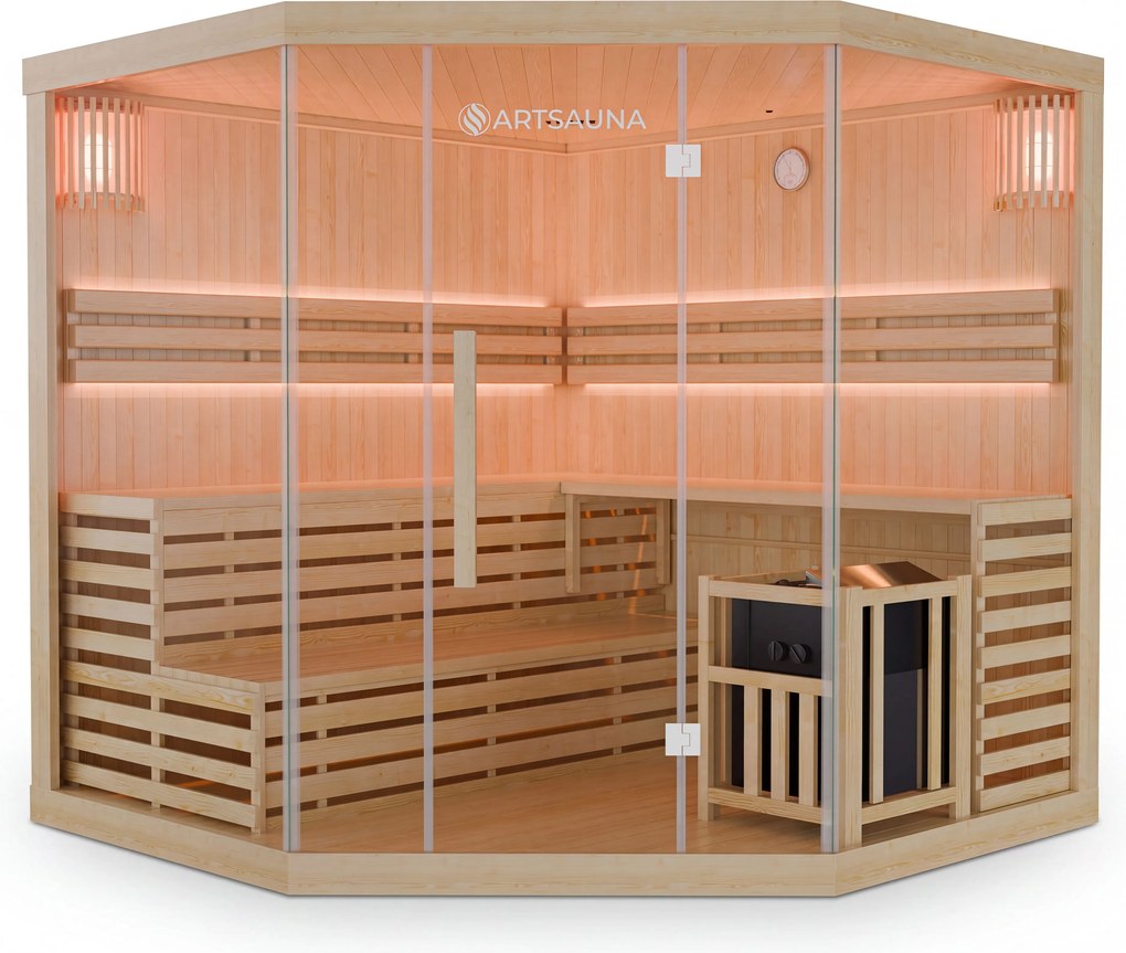 Artsauna Rohová finská sauna Espoo 200 Premium pro 5 osob