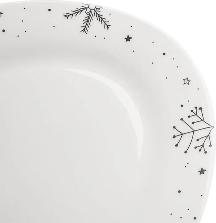 Porcelánový servírovací talíř oválný VLOČKA