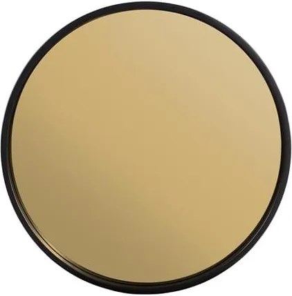 Závěsné zrcadlo Amore Ø 74 cm, černá/zlatá
