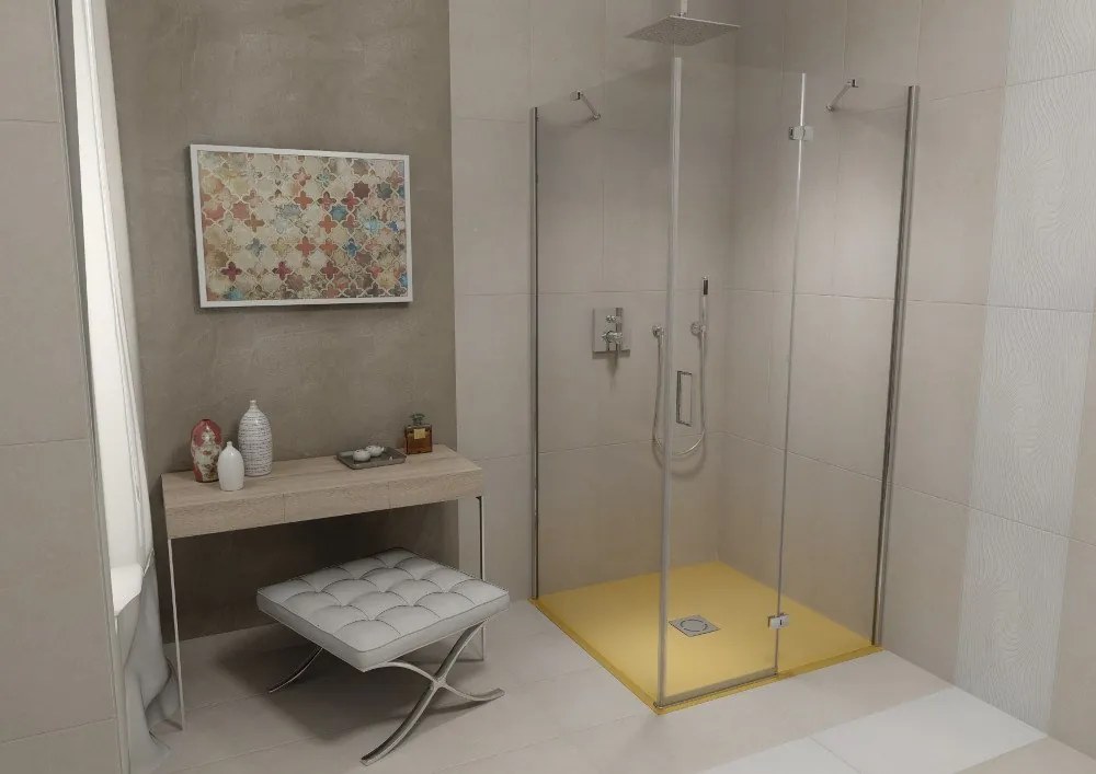 Polysan Polysan, FLEXIA sprchová vanička z litého mramoru s možností úpravy rozměru 110x90x3cm, 72923