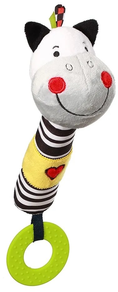 BABY ONO Plyšová pískací hračka s kousátkem Baby Ono zebra Zack