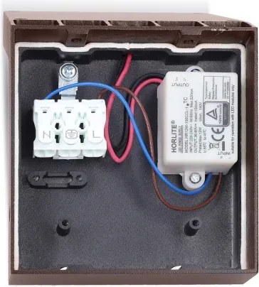 Brilagi -LED Venkovní nástěnné svítidlo se senzorem RIANO LED/8W/230V hnědá IP65