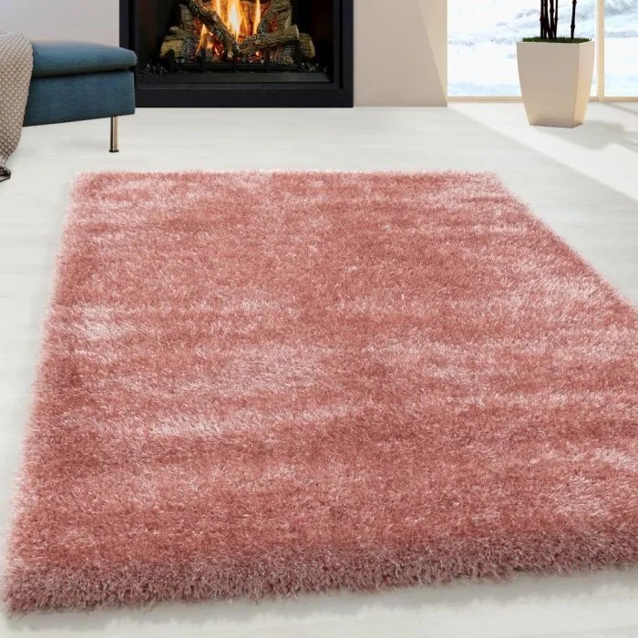 Vopi | Kusový koberec Brilliant shaggy 4200 rose - Kruh průměr 120 cm