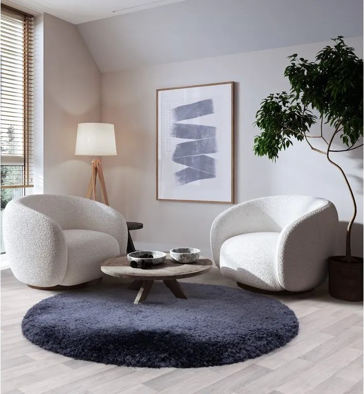 Tribeca Design Kusový kruhový koberec Cookie Navy Rozměry: 150x150 cm