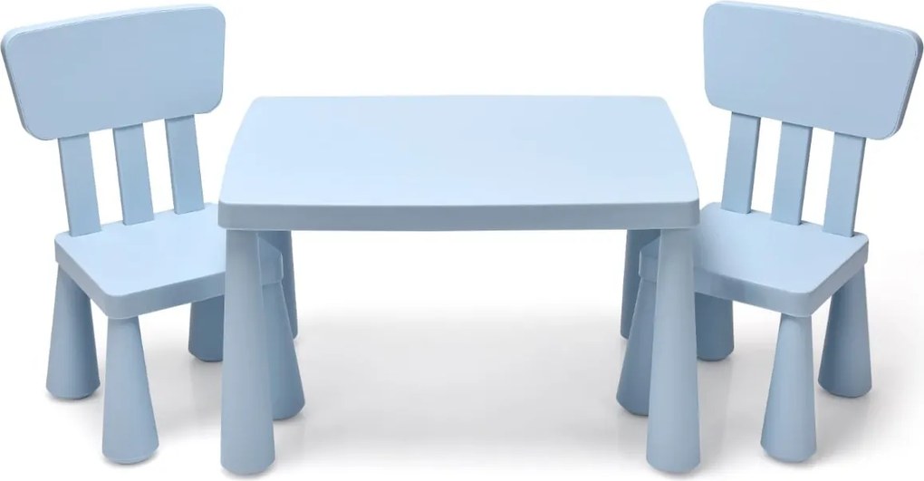 Costway 3 PCS. Kindersitzgruppe Kindertisch mit 2 Stühlen Kindermöbel aus