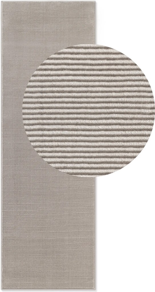 ELLE Decoration, Běhoun Perles 106186 Cream Grey z kolekce Elle, 80x240, šedá, ložnice