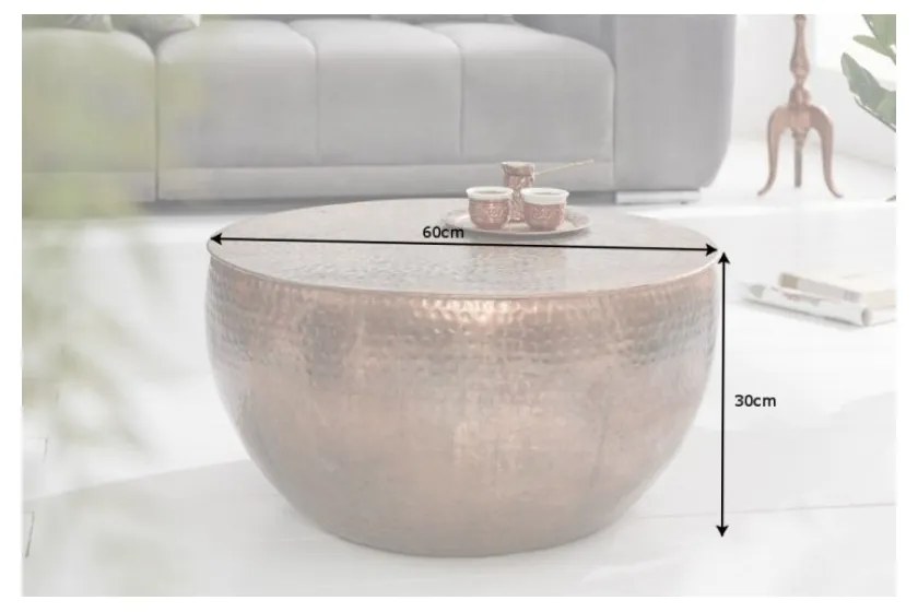 Massive home | Konferenční stolek ORIENT 60 CM měděný II
