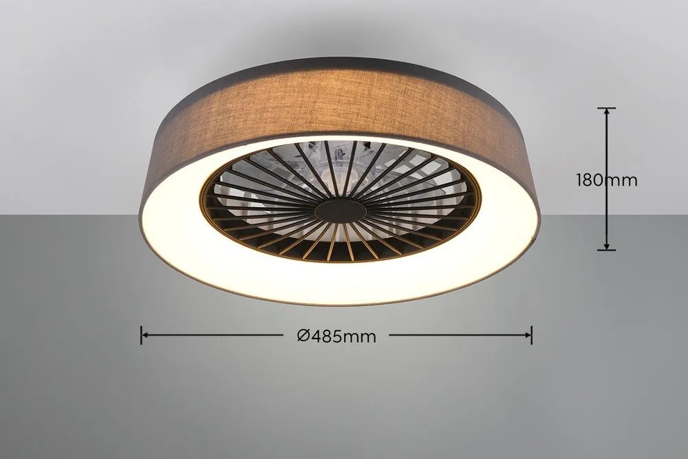 Šedé LED stropní svítidlo Farsund – Reality