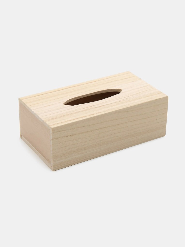Sinsay - Dřevěná krabička na kapesníky - krémová
