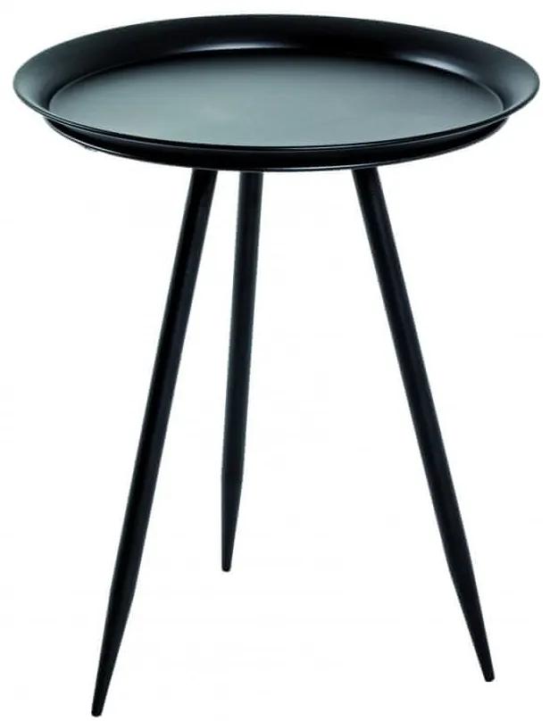 Mørtens furniture Odkládací stolek Lemra, 54 cm, černá