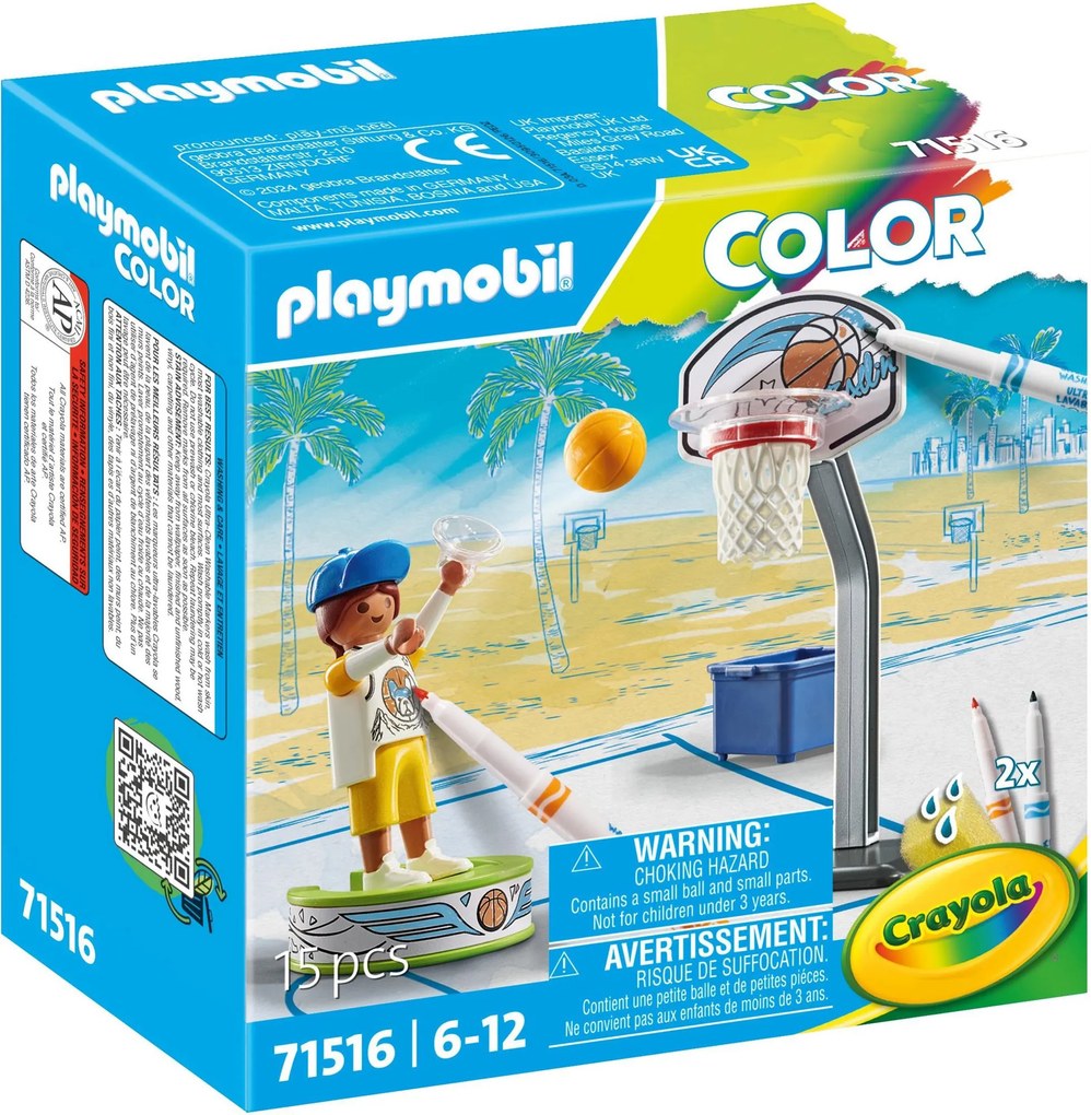 Stavebnice playmobil 71516 skater s basketbalovým míčem