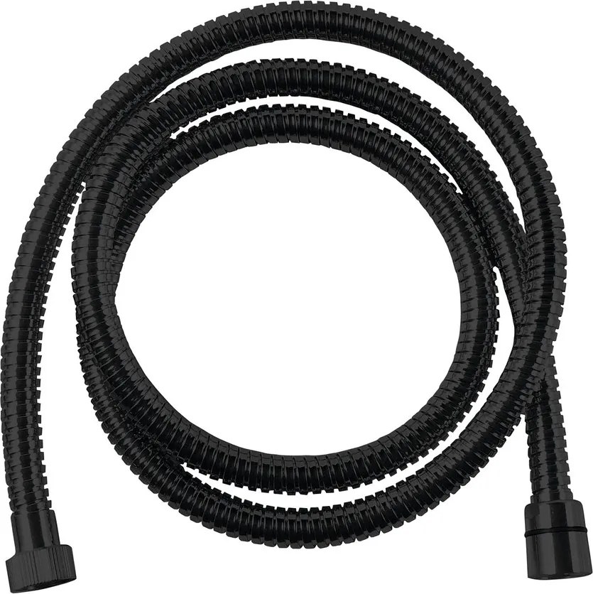 Sapho Sapho, POWERFLEX kovová sprchová hadice, 200cm, černá mat, FLEX200B