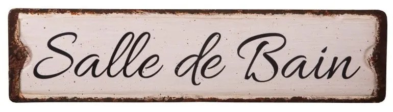 Kovová cedule 40x10 cm Salle De Bain – Antic Line
