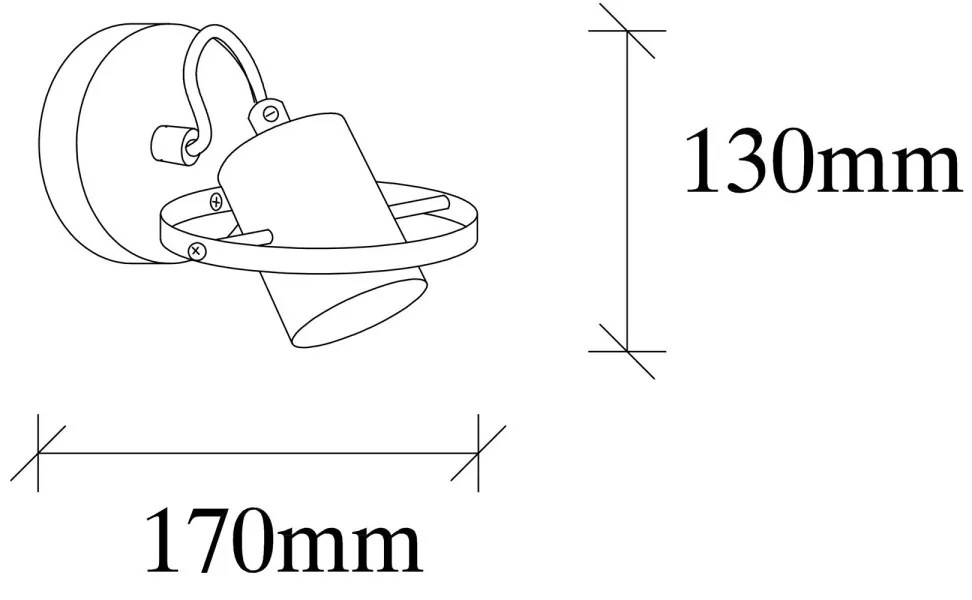 Nástěnná lampa Vaveyla černá