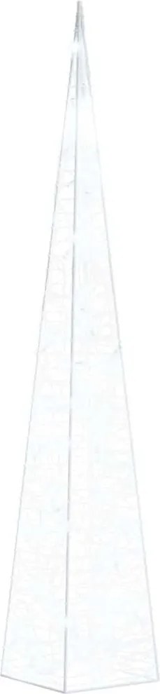 Akrylový dekorativní světelný LED kužel studený bílý 90 cm 328960