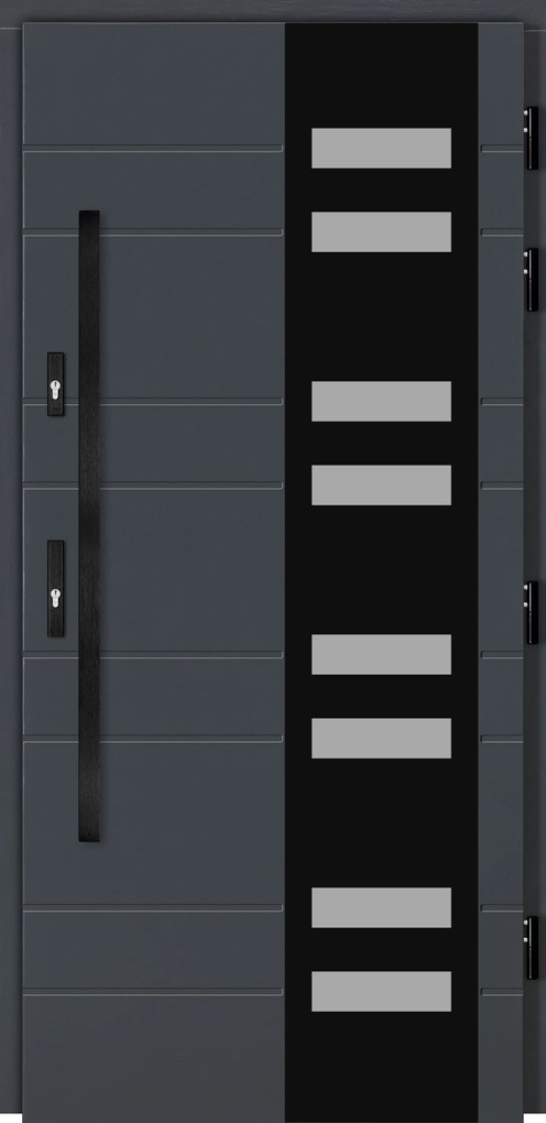 Vchodové dveře CASSINO BLACK prosklené,  model 2
