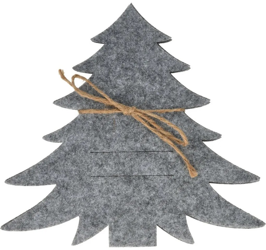 Kapsa na příbory X-Mas Tree šedá, sada 4 ks