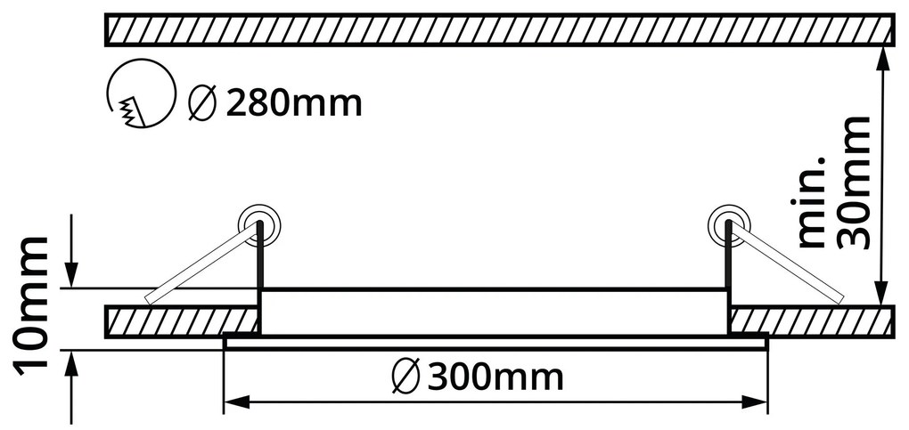 T-LED LN24 LED panel 24W kulatý 300mm Denní bílá