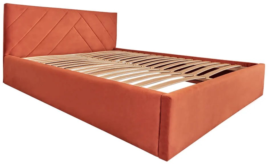 Postel PRATO 140x200 světlešedá s úložným prostorem