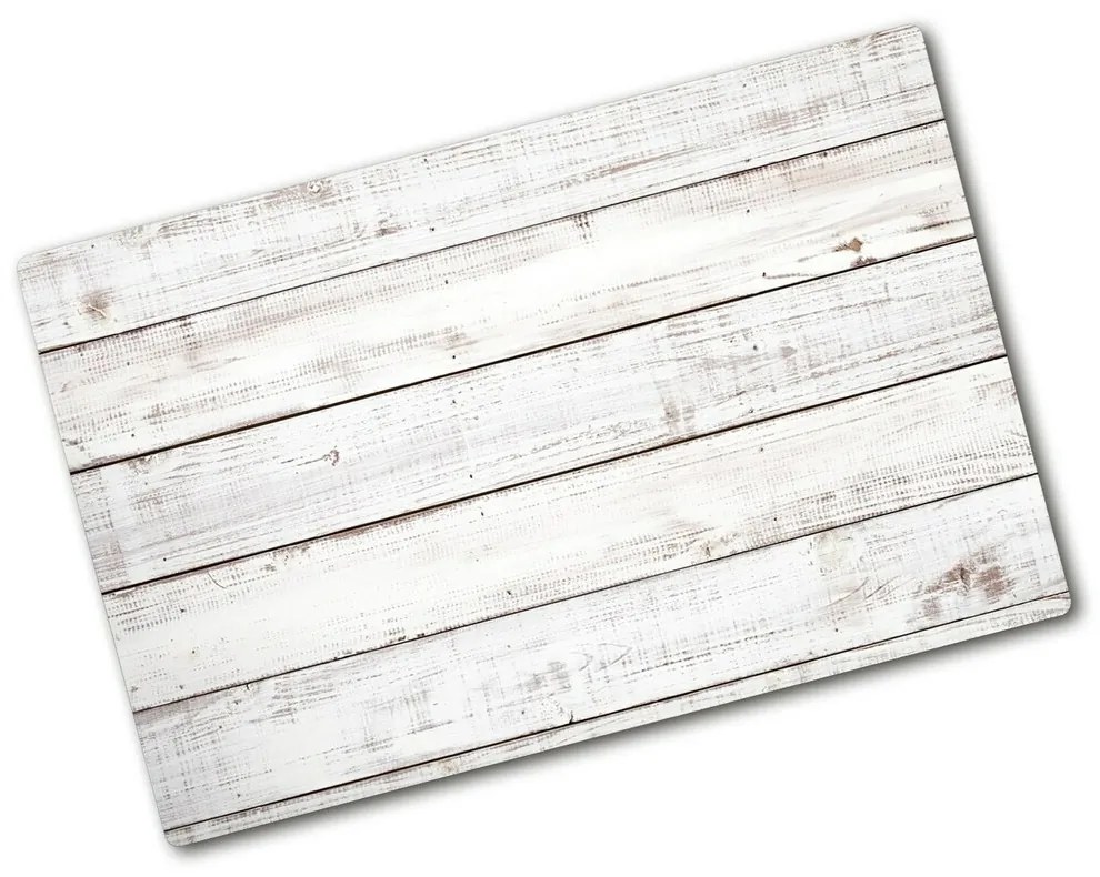 Wallmuralia Kuchyňská deska velká skleněná Dřevěná stěna 80x52 cm