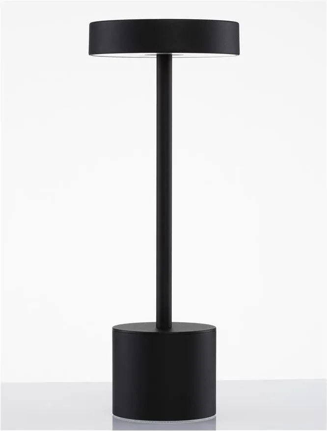 NV 9002864 Venkovní stolní lampa FUMO černý hliník a akryl LED 2W 3000K 3000K 220-240V 163st. IP54 vypínač na těle / USB kabel - NOVA LUCE