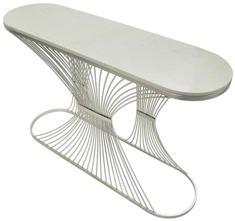 Designová konzole Harshad 120 cm stříbrná