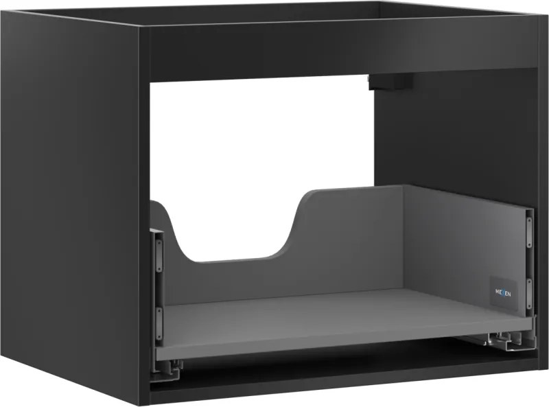 Mexen Box-A, závěsná skříňka 60 cm, 1 zásuvka, černá matná, 91AX0-0600-470-1-71