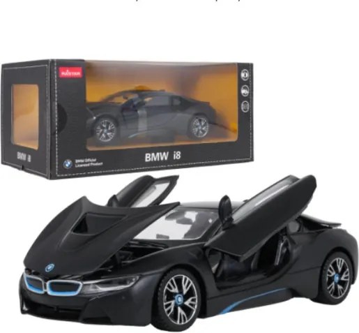 Model auta BMW i8 1:24 RASTAR černé
