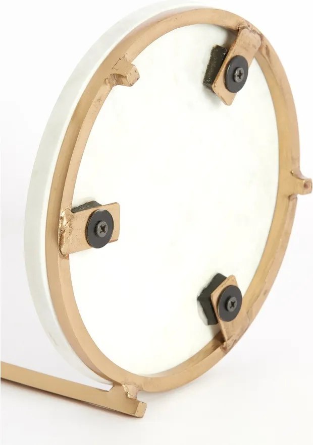 Kulatý odkládací stolek s mramorovou deskou ø 26 cm Leda – Light & Living