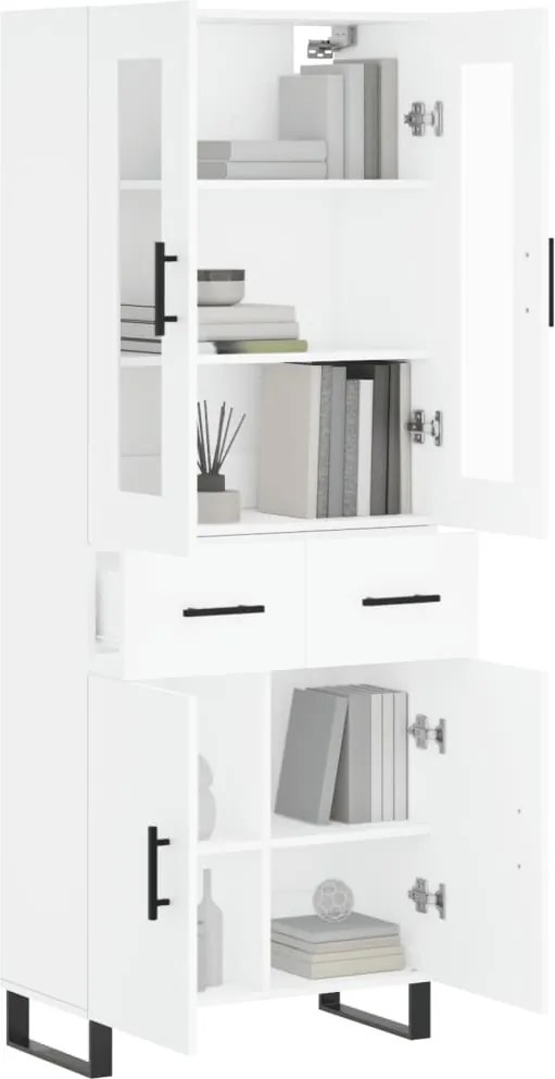 Skříň highboard bílá 69,5 x 34 x 180 cm kompozitní dřevo 3198553