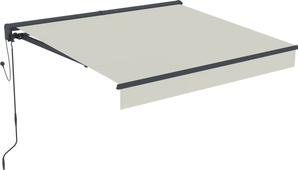 Elektrická markýza s LED osvětlením BestBerg BBSU-EL250BG / 250 x 200 cm / béžová
