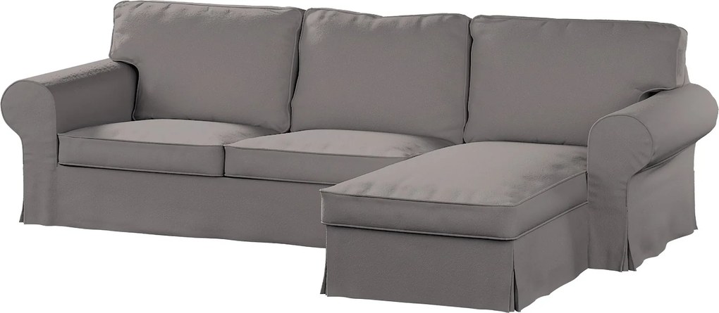 Potah na pohovku IKEA Ektorp 2-místná s lenoškou barva béžová látka pletený vzor