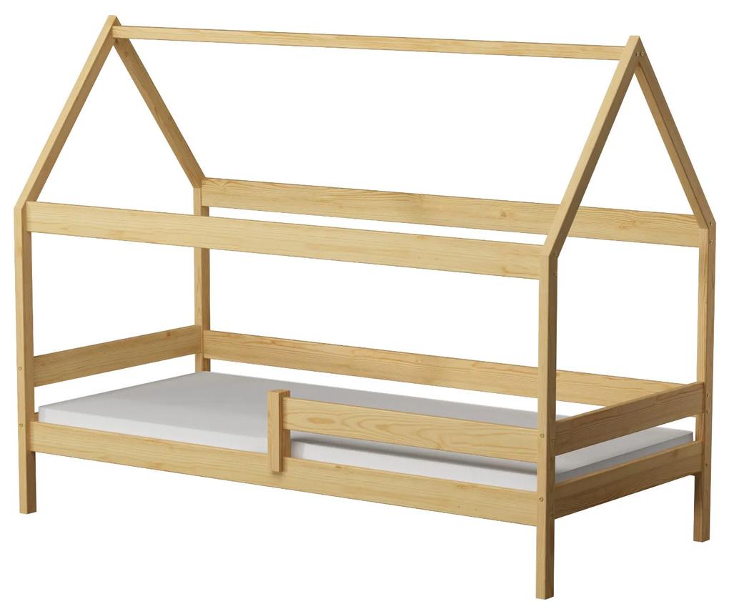 BabyBeds Dětská postel z masivu domeček borovice Velikost postele: 200x90 cm, Úložný prostor: Dva menší šuplíky na kolečkách Borovice